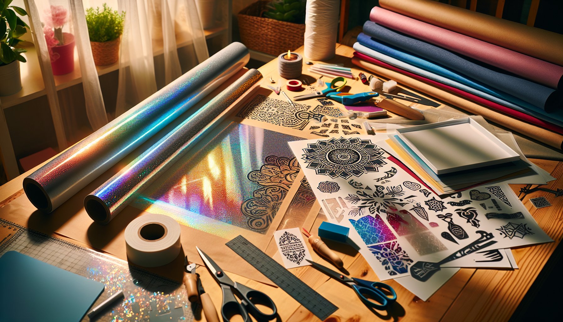 Crafting Ideas with Reflective Contact Paper Material